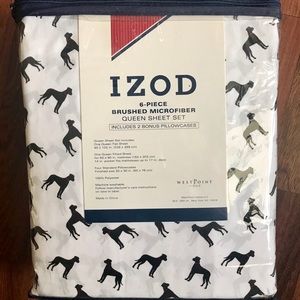 Izod | Bedding | Izod Black Great Dane Dog 6 Piece Queen Sheet Set ...